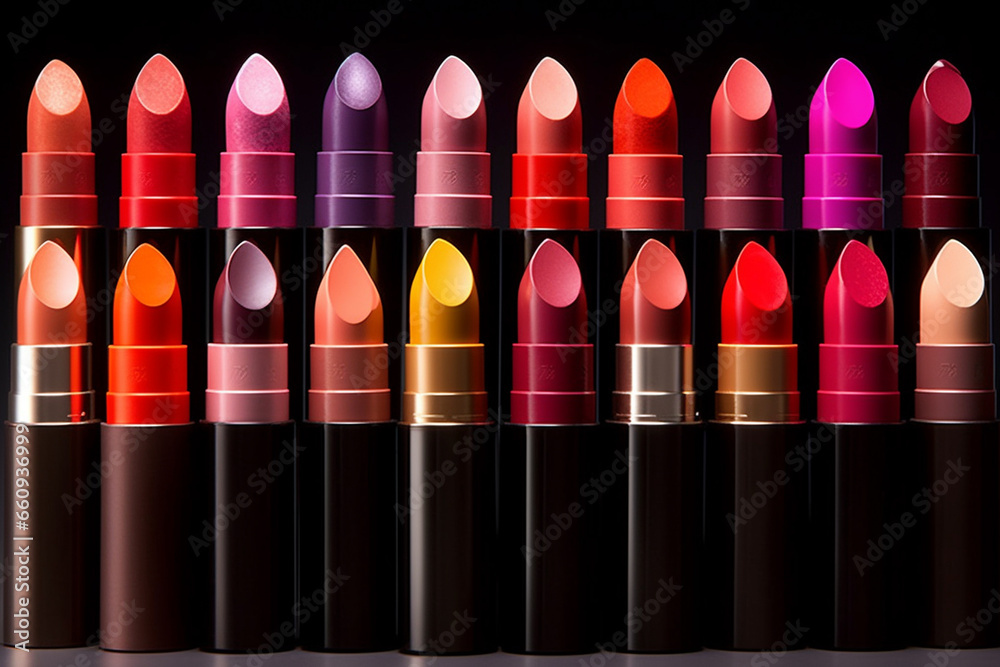 Explore the artistry of lip colors in a captivating display of diverse ...