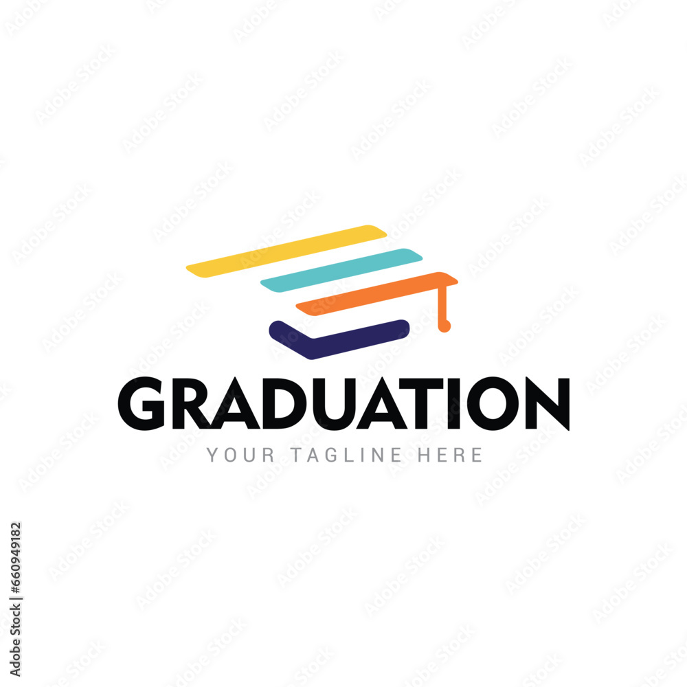 Graduation Logo, College, Graduation Cap, Campus, Education logo design ...