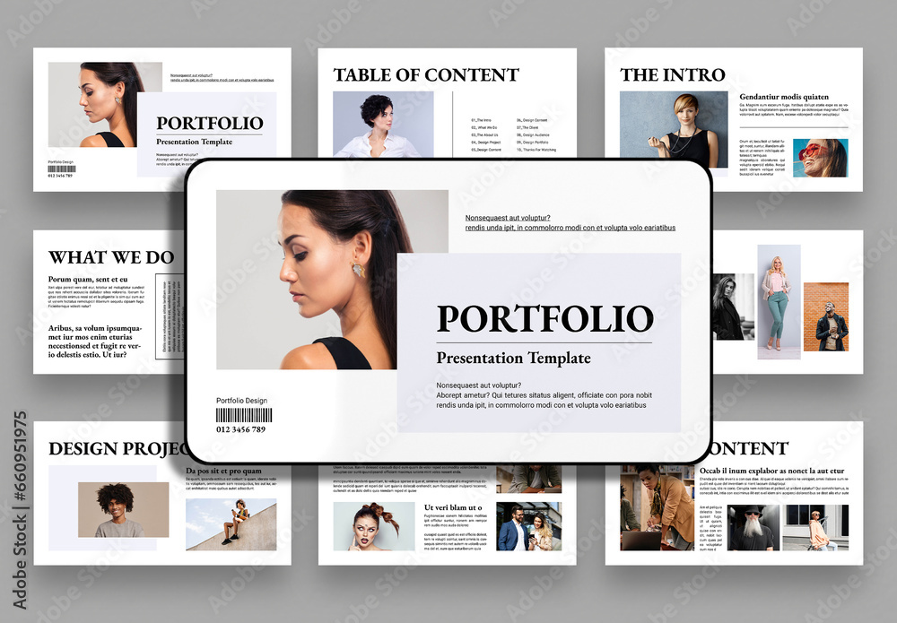 Portfolio Presentation Layout Stock Template | Adobe Stock