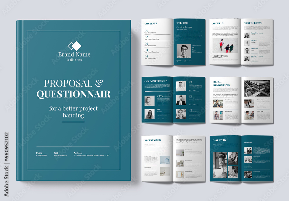 Proposal And Questionnaire Template Stock Template | Adobe Stock