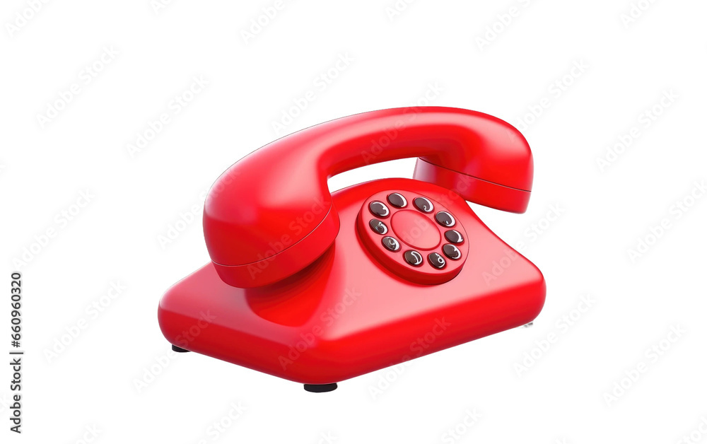 Dynamic Decline Red Phone Symbol in 3D on transparent background Stock ...
