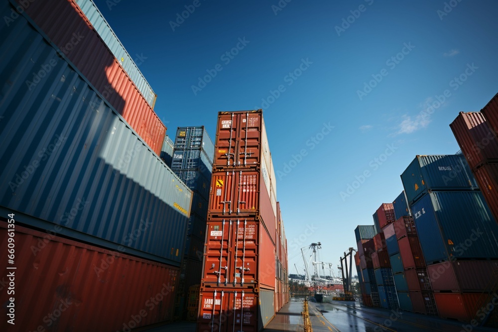 Container warehouse and shipping logistics hub, a vital industrial ...