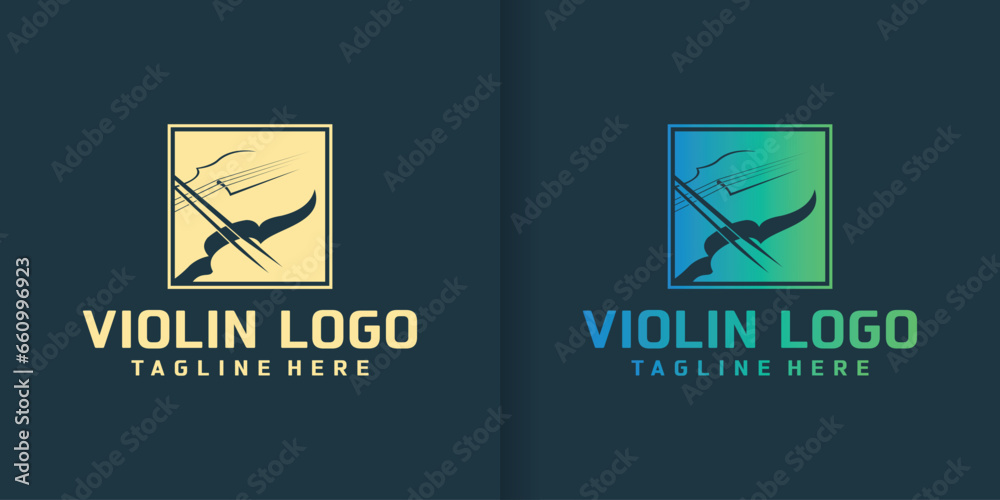 collection of violin musical instrument logos, jazz logos, violin logo ...