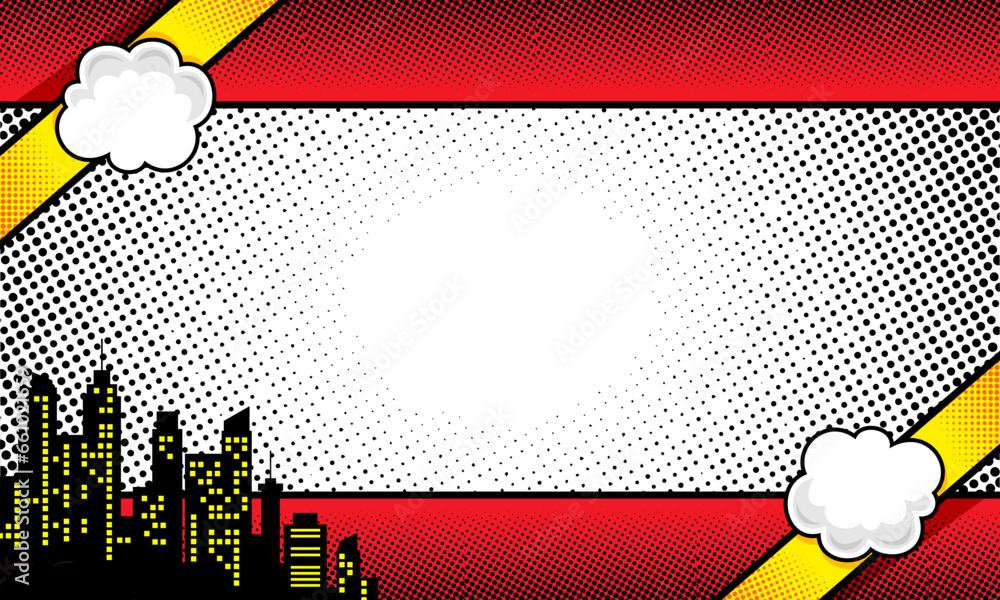 Cartoon comic thumbnail template background Stock Vector | Adobe Stock