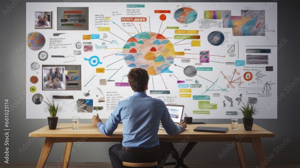 Visualize a person brainstorming and categorizing factors in a SWOT ...