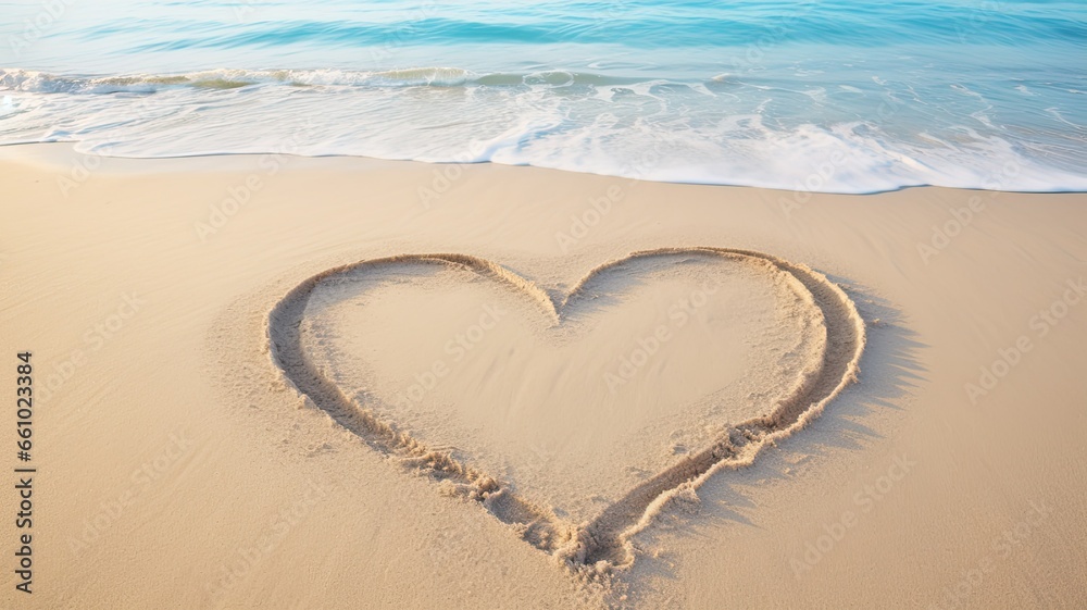 an intricate and large heart symbol created by a beach artist in the ...