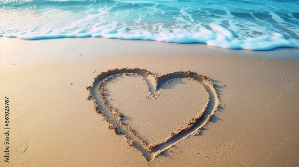 an intricate and large heart symbol created by a beach artist in the ...