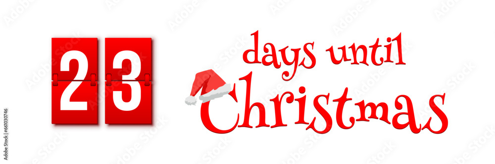 Countdown of days until Christmas, advent calendar with flip numbers ... Countdown of days until Christmas, advent calendar with flip numbers ...