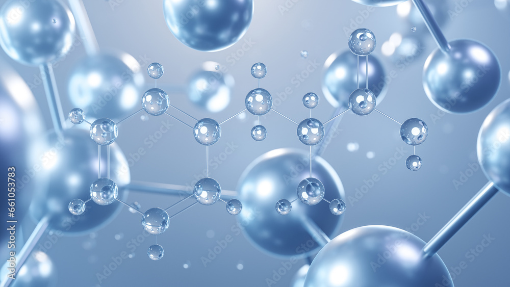 phenylalanine molecular structure 3d, flat model, alpha-amino acid ...