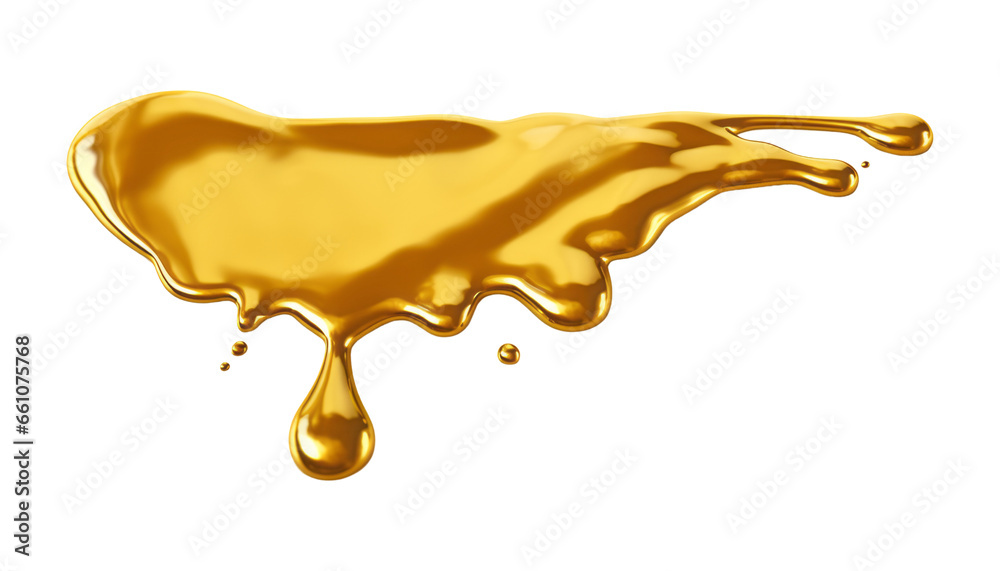 gold dripping isolated on transparent background cutout Stock ...