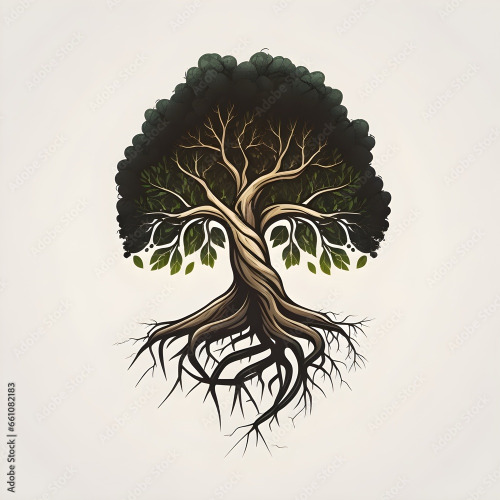 simple vector tree logo that looks similar to the timberland logo ...