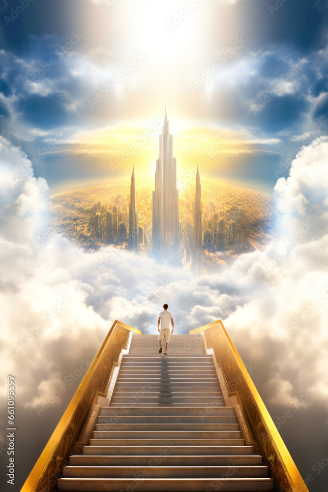 The ladder that leads to heaven the Holy City the New Jerusalem the ...
