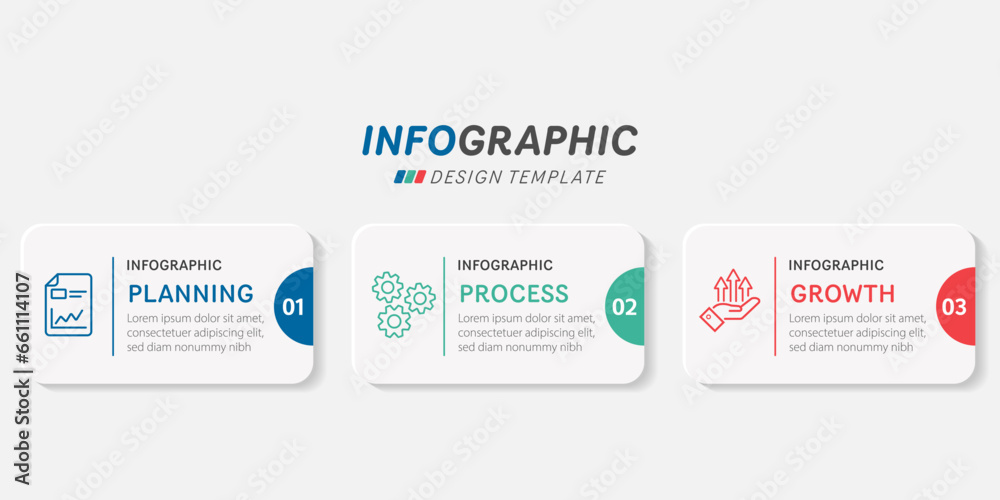 Timeline Creator infographic template. 3 Step timeline journey ...