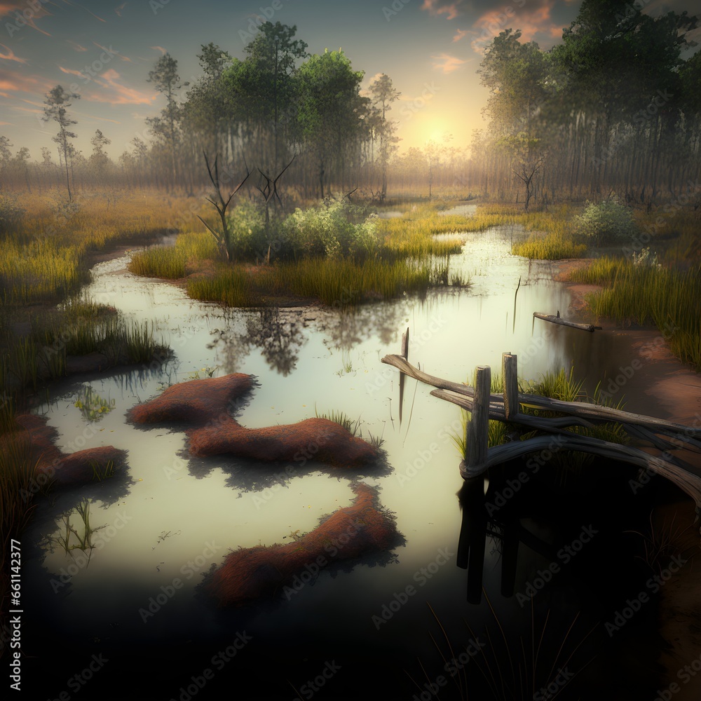 Equiangular swamp professional photography ultra sharp resolution ...