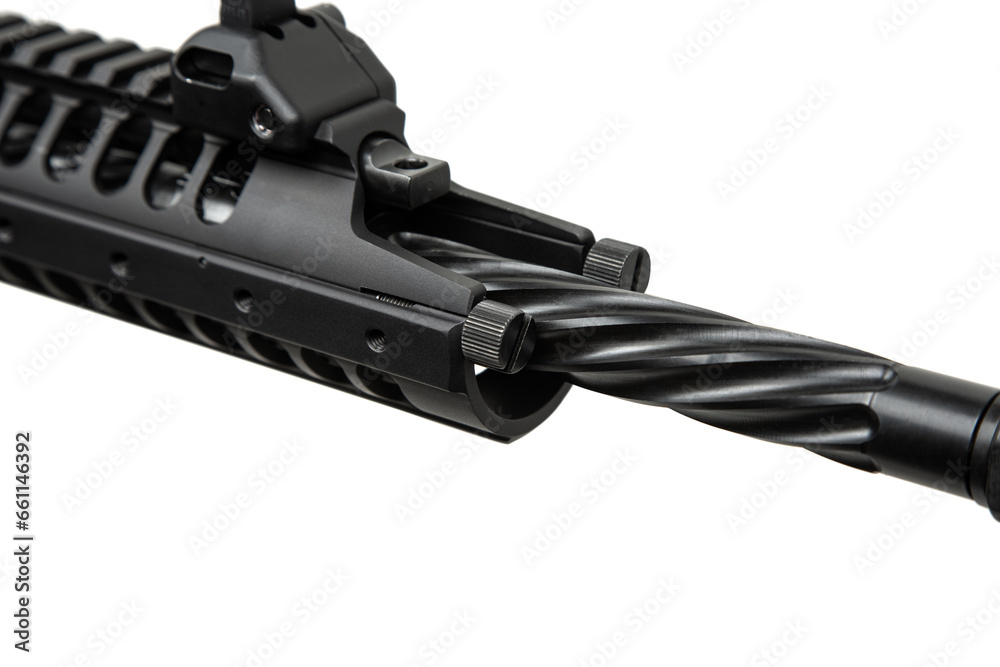 Modern automatic rifle isolated on white. Weapons for police, special ...