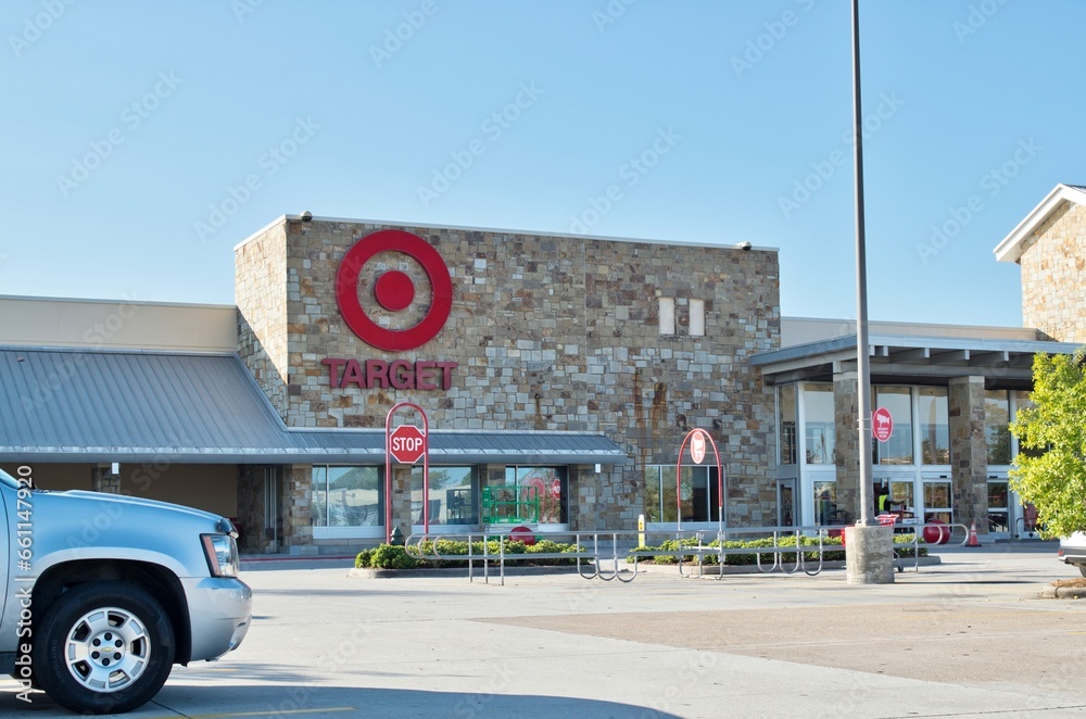 Houston, Texas USA 09-24-2023: Target shopping center storefront ...