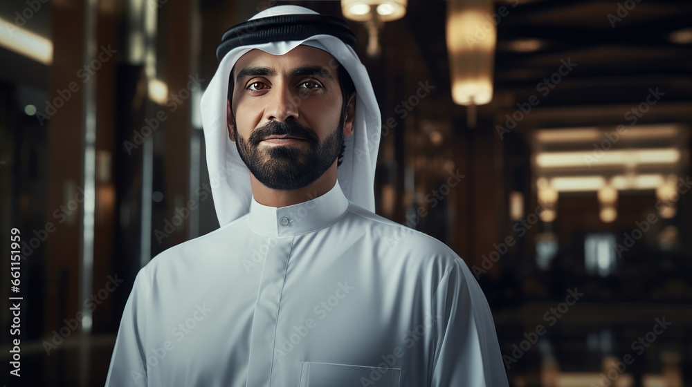 Successful Emirati professional: An Emirati Arab at the office ...
