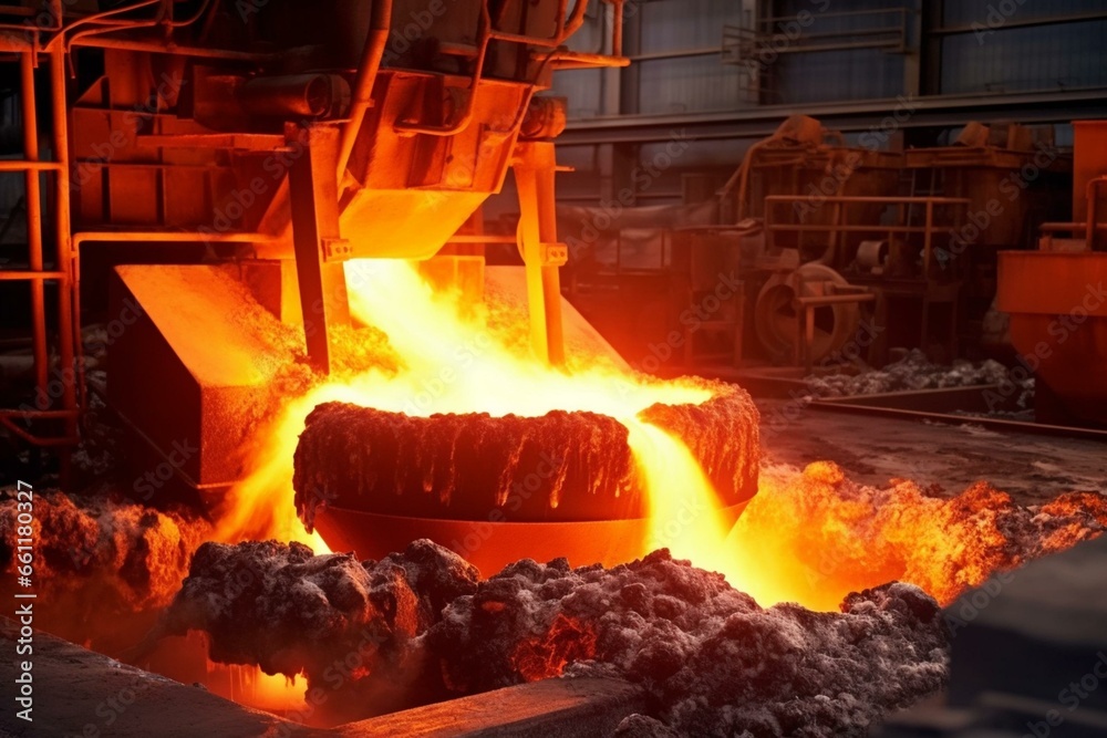 Process of melting iron for foundry use in a metal processing facility ...