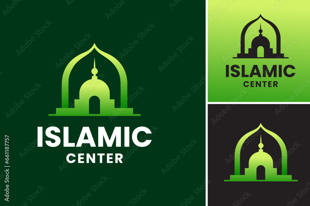 Islamic Center Logo is a design asset suitable for representing Islamic community centers ...