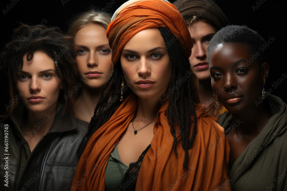 A mosaic of diverse faces united against stereotypes, illustrating the ...