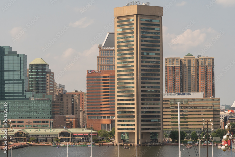 Baltimore, Maryland, US - July 26, 2023: Baltimore's World Trade Center ...