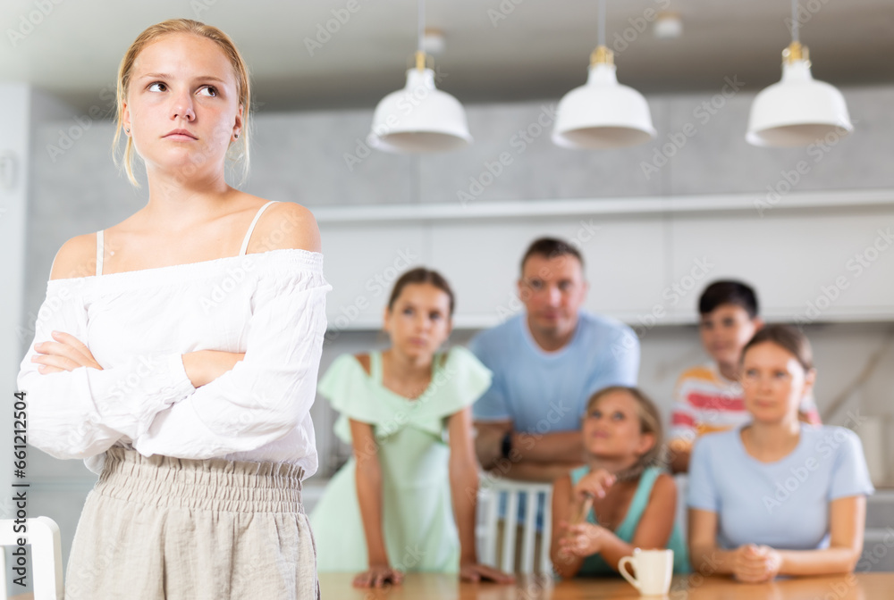 Offended girl child has turned back on large family and does not want ...