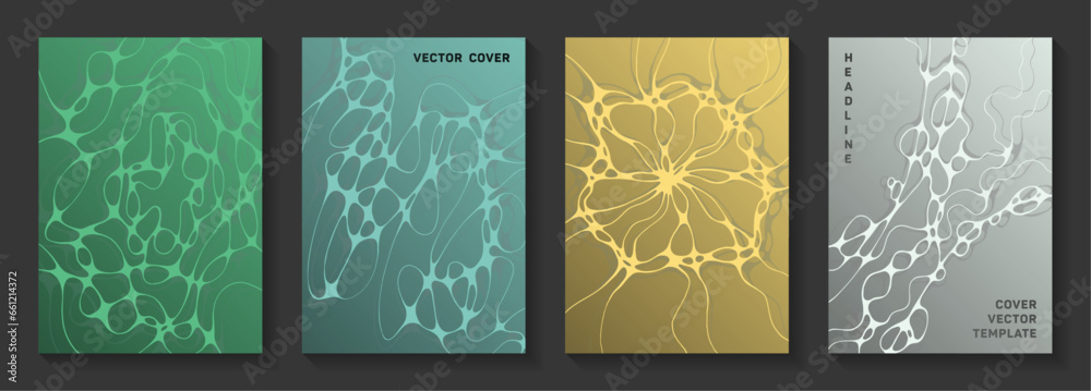 Premium club party flyers. Bent curve lines tissue backdrops. Modern ...