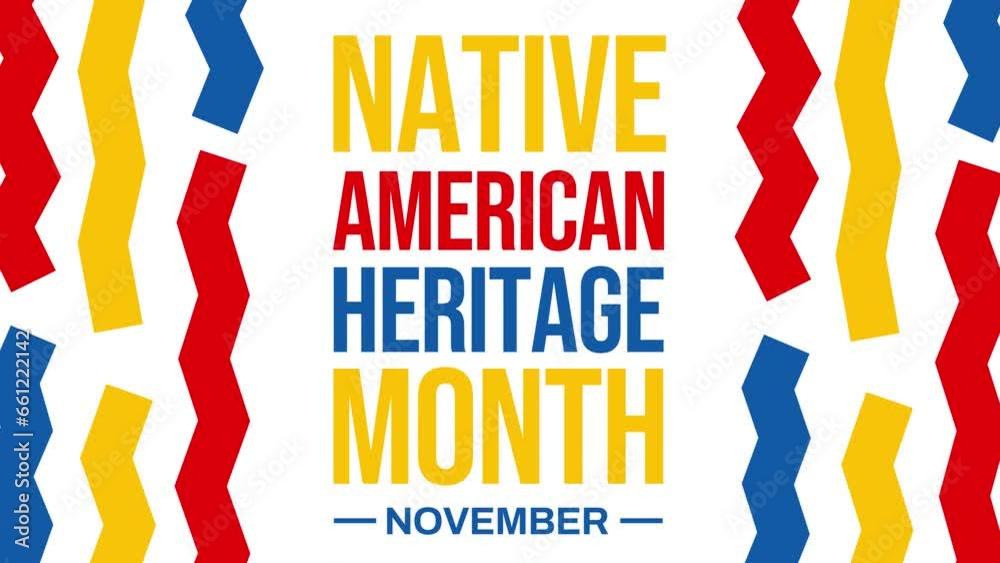 National Native American Heritage Month colorful 4K Animation backdrop ...
