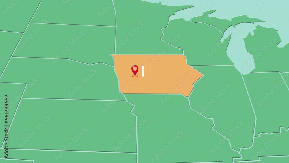 Mapa de los Estados Unidos de América con división política resaltando ...