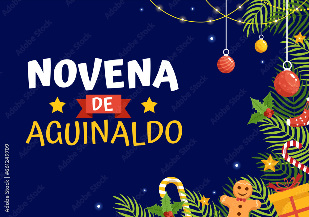 Novena De Aguinaldos Vector Illustration with Holiday Tradition for ...