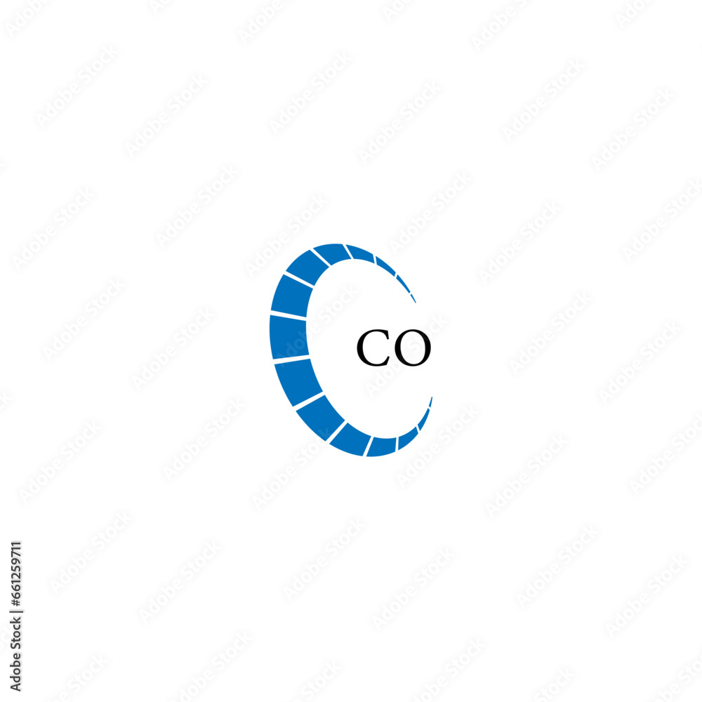 CO logo. C O design. White CO letter. CO, C O letter logo design ...