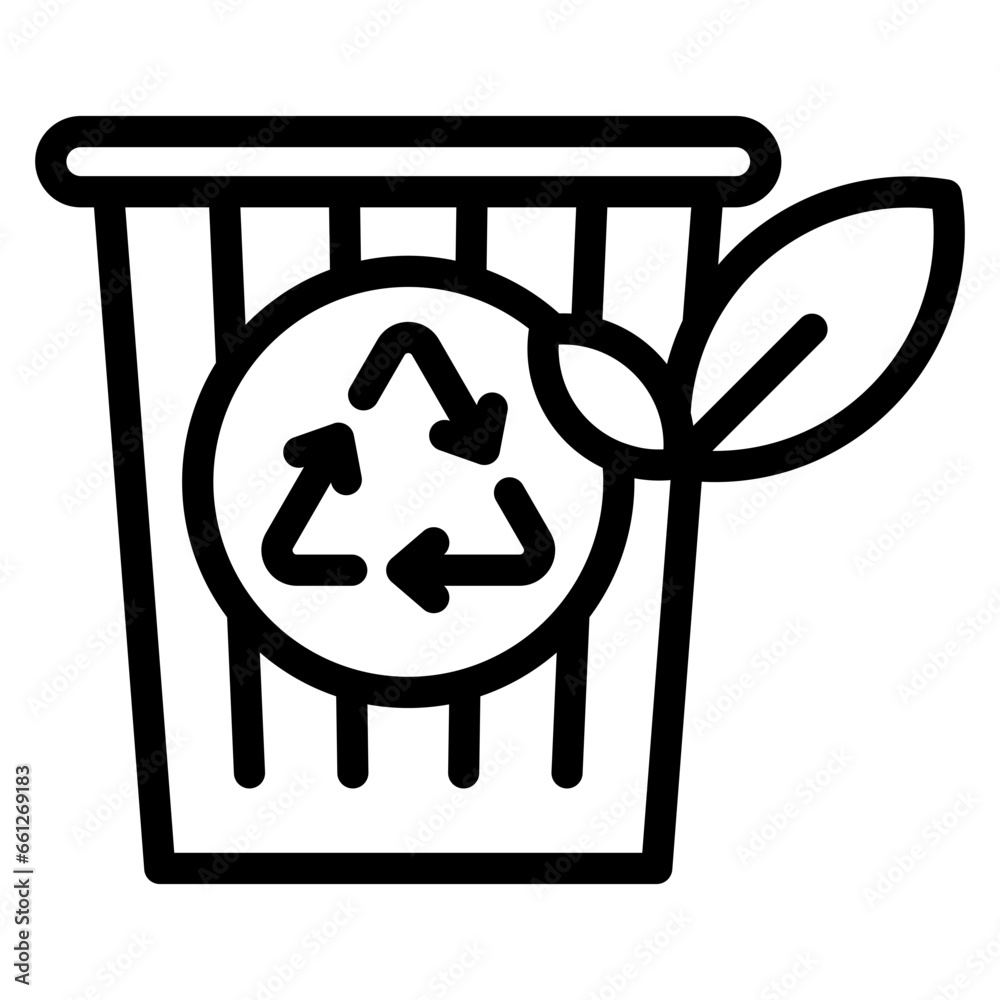 Recycle bin Icon. Included in Ecology Outline Icon Pack. Is a ...