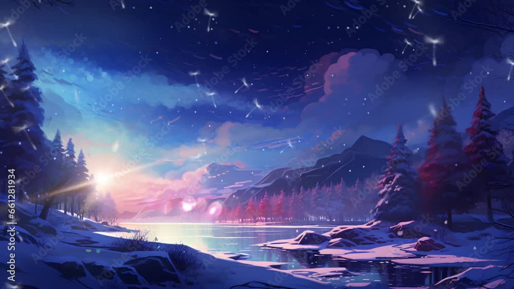 scene of the afternoon view in a quiet valley with a clean sky that ...