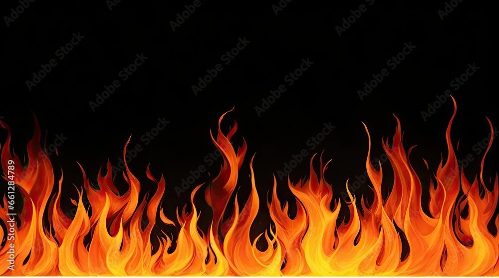 Mesmerizing Fire Flames Ignite the Darkness in a Fiery Spectacle ...