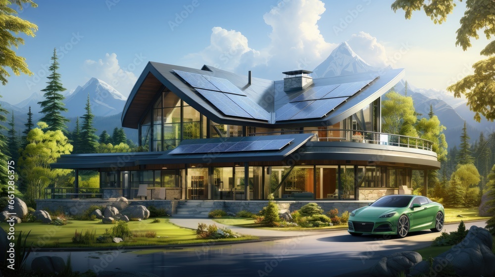 Modular townhouses, elevated by solar rooftop innovation, reflect the ...