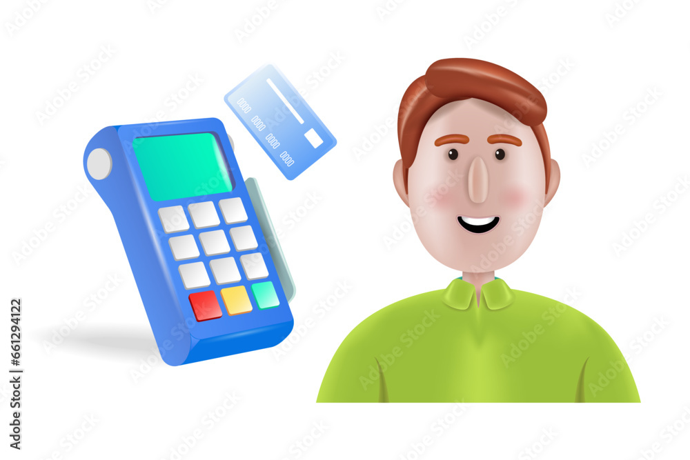 Payment terminal, POS-bank device. A payment device with an NFC ...