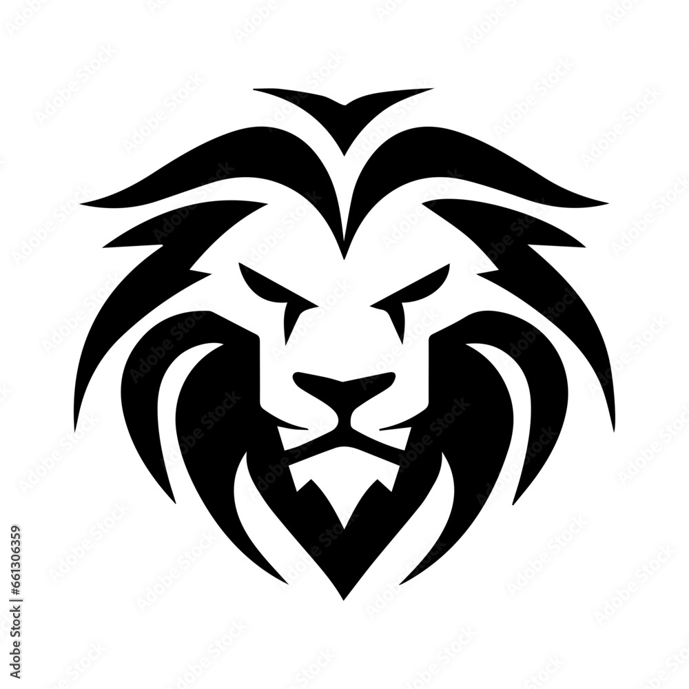 Lion growl head portrait sketch hand drawn engraving style vector ...