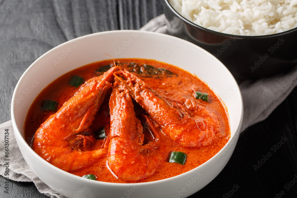 Chingri malai curry also known as prawn malai curry made from tiger and ...