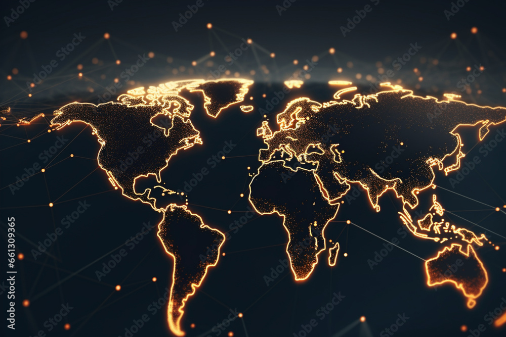 A background representing exports, imports or connected networks on a ...