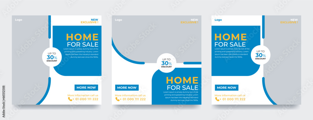 Editable template post for social media ad. Web banner ads for ...