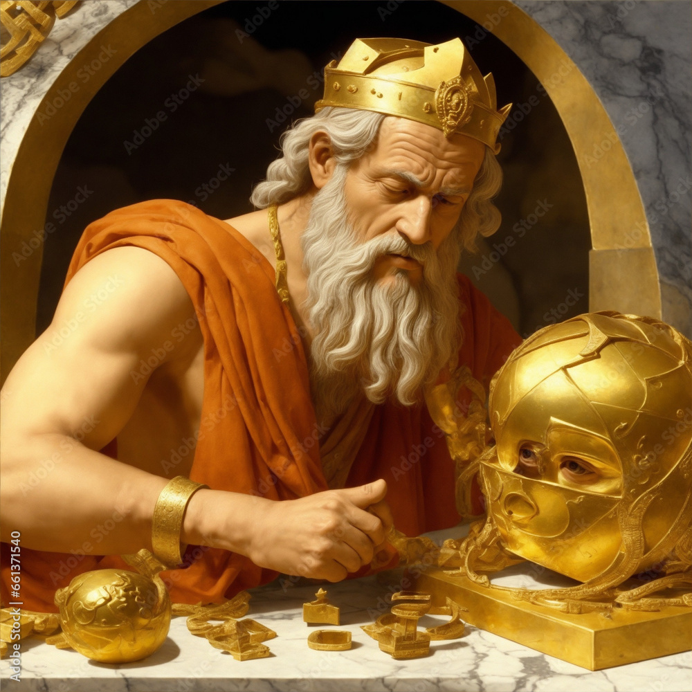 How Archimedes Used Water to Measure the Density of Gold: Stock ...