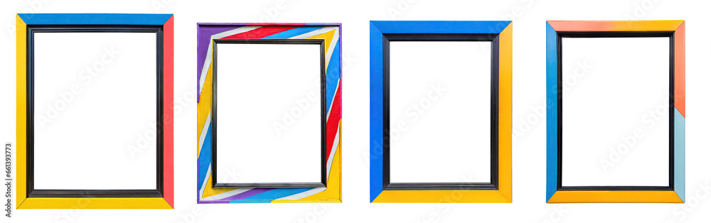 Collection of simple colorful thin metal picture frame borders for ...