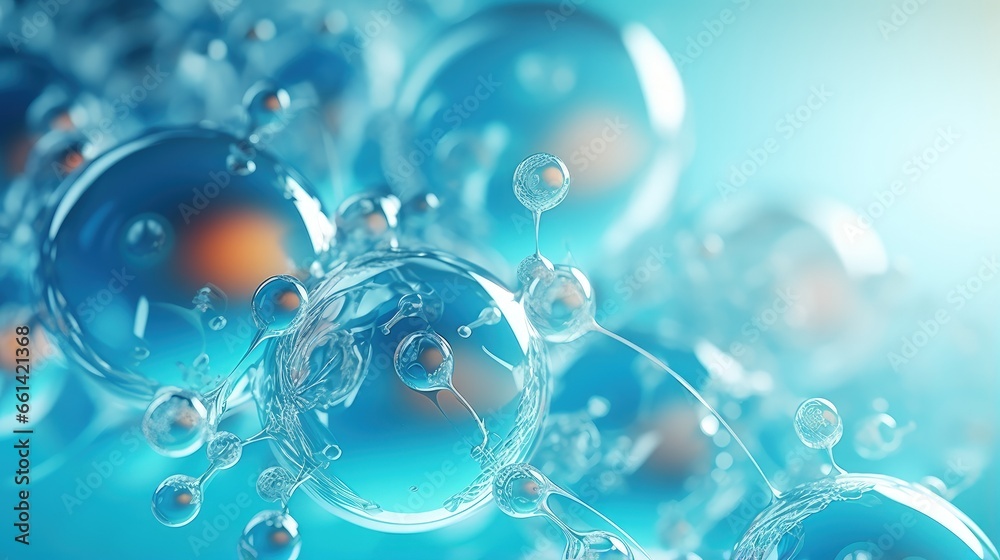 Cell, molecule concept. Soap bubbles group macro representing abstract ...