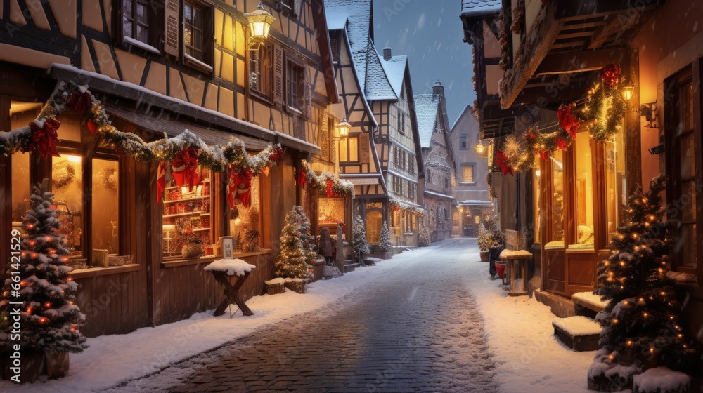 Colmar, Alsace. Marche de Noel is famous alsacian Christmas Market with ...