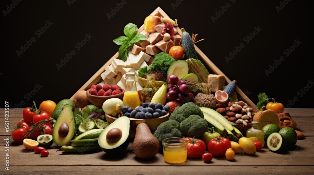 Healthy food pyramid Stock Photo | Adobe Stock