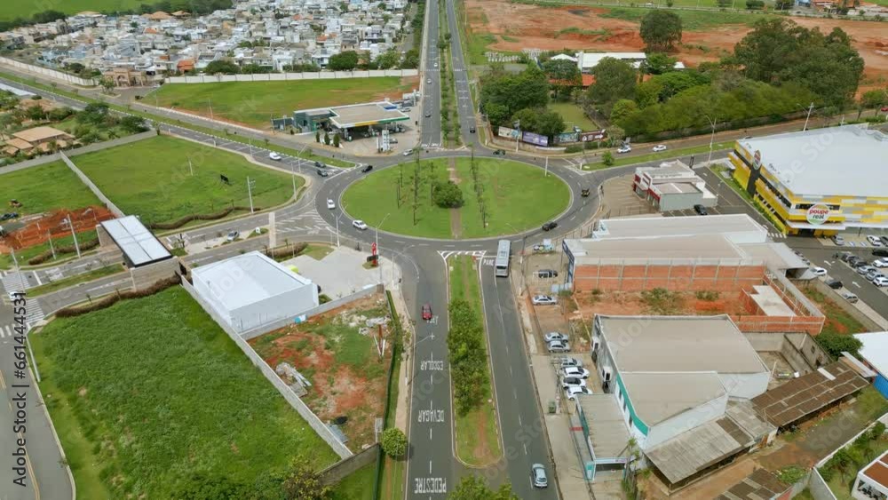 Vista aérea da cidade de Paulínia, no interior de São Paulo. Brasil ...