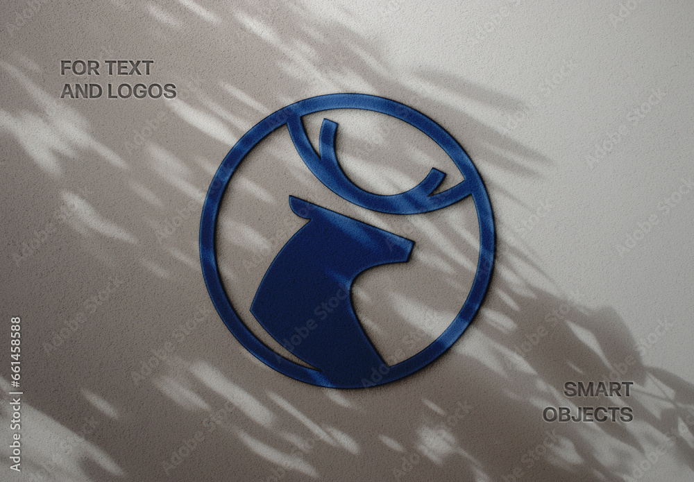 Bold Wall Sign on the Concrete Wall Text And Logo Effect Mockup with ...