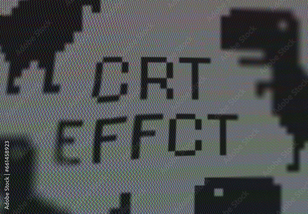 CRT Text And Logo Effect Mockup Stock Template | Adobe Stock