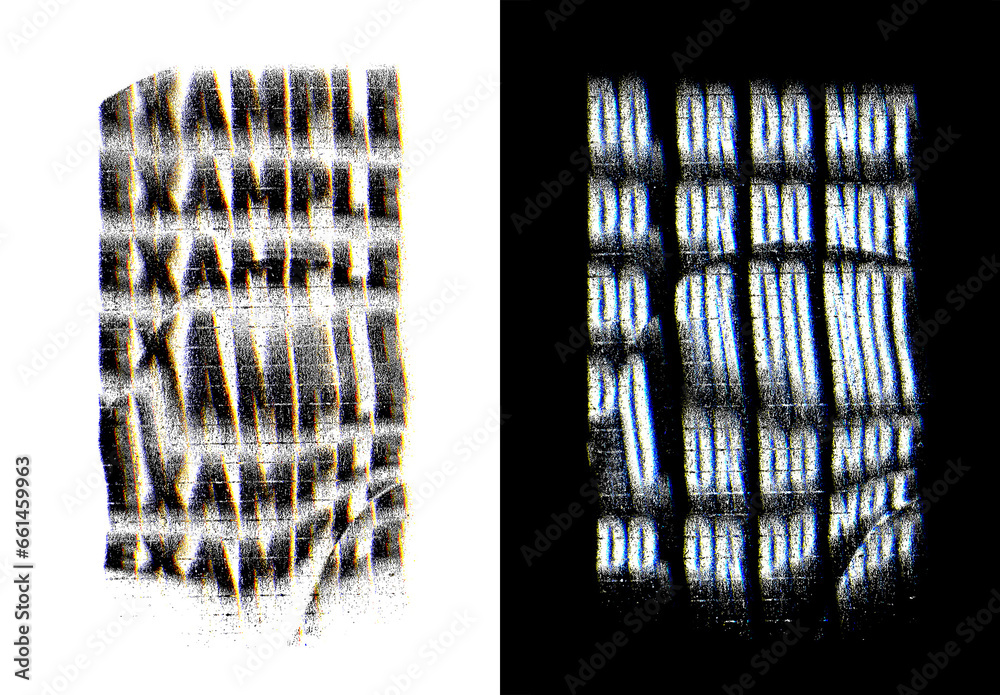 Grunge Distortion Poster Text Effect Mockup Stock Template | Adobe Stock