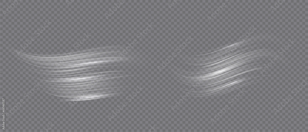 Winter wind air movement effect isolated on transparent background ...